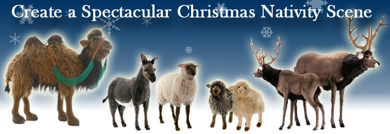 Christmas Nativity Scene Plush Animals Hansa Toys | Free Shipping